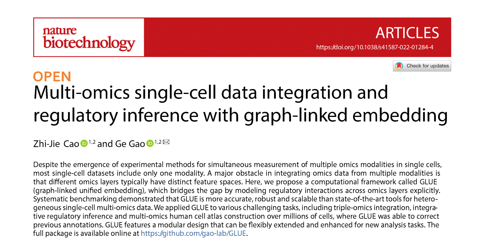 Gao Lab – Bioinformatics and Computational Genomics